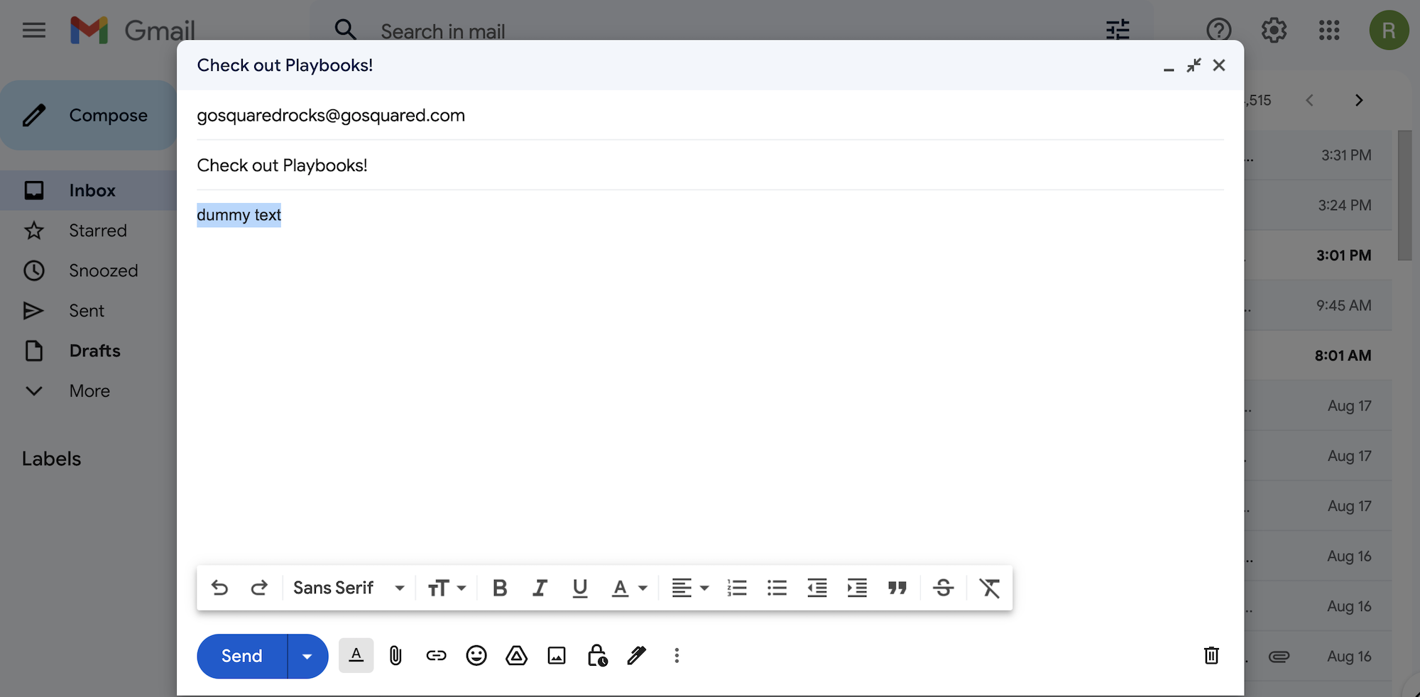 Gmail Dummy Text GoSquared Blog
